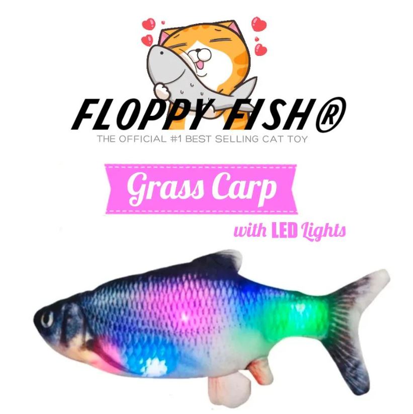FLOPPY FISH™ LED Toys – Interactive Cat Plush Toy With Motion Sensor ...