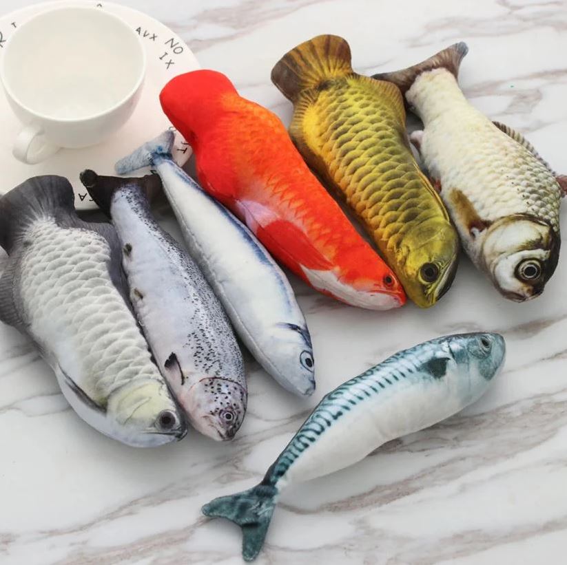 FLOPPY FISH™ Catnip Plush Toys for Cats & Dogs – Soft And Realistic ...